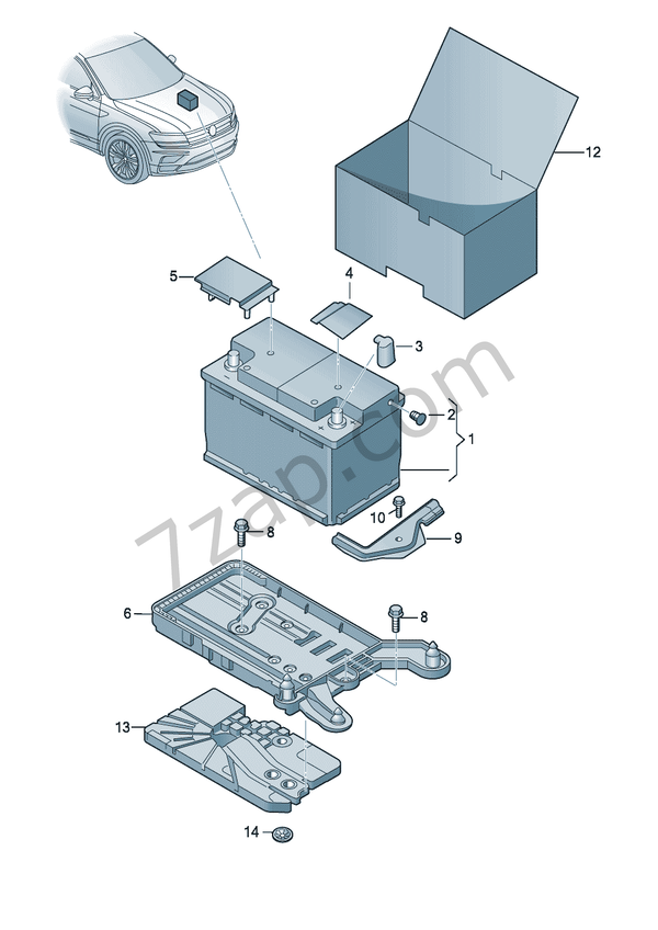 battery por Volkswagen Tiguan Tiguan (2019 - 2021)