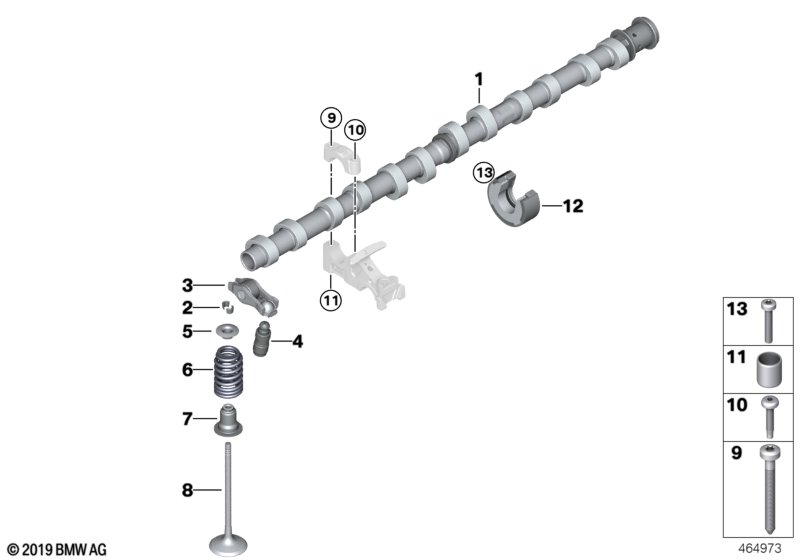BMW 3' G80 M3 LCI Valve timing gear, camshaft, inlet parts 2024 - 2024 ...