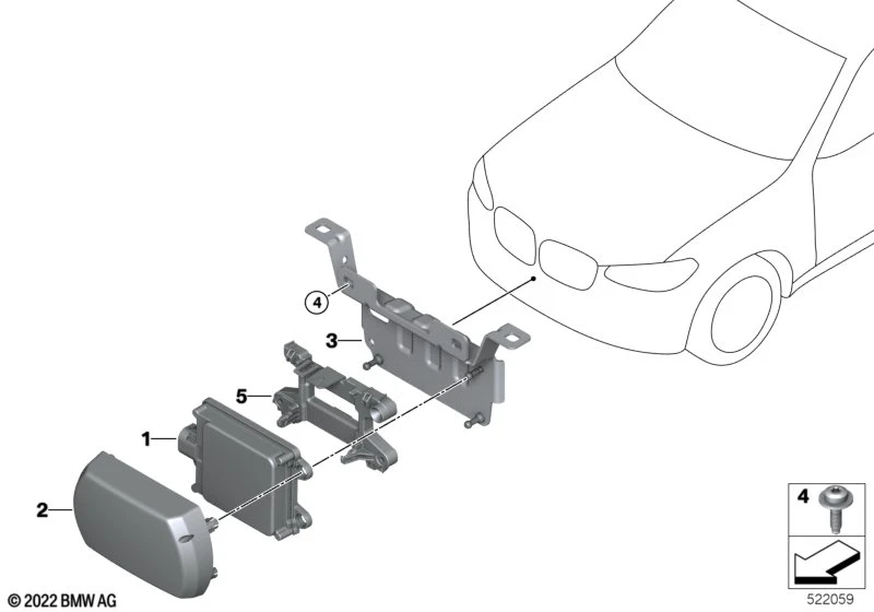 BMW X4 G02 LCI Front radar sensor parts 2021 - 2021 | ETK India