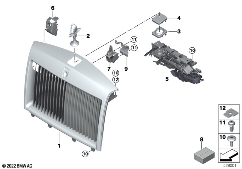 Rolls-Royce Phantom RR11 Radiator grill / radiator figure parts 2017 ...