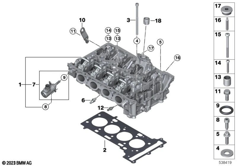 BMW 3' G20 Saloon Cylinder head Diagram & OEM Parts (2019 - 2021 Kiina ...