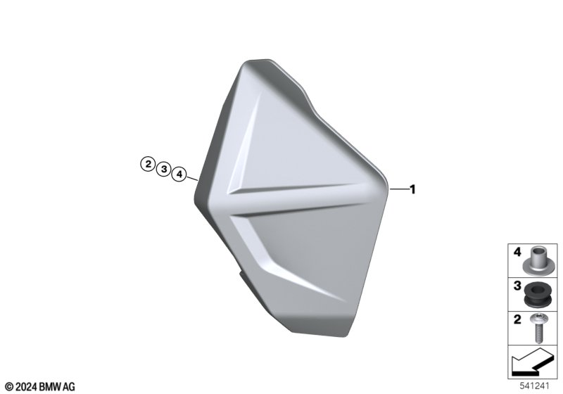 BMW-moto KA2 (R 1300 GS Adventure) Cockpit trim panel parts 2024 - 2024 ...