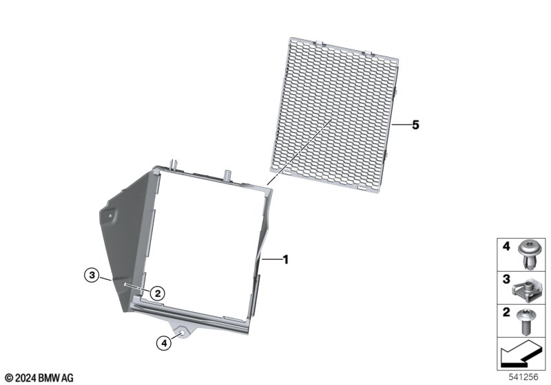 BMW-moto KA2 (R 1300 GS Adventure) Air duct, radiator parts 2024 - 2024 ...