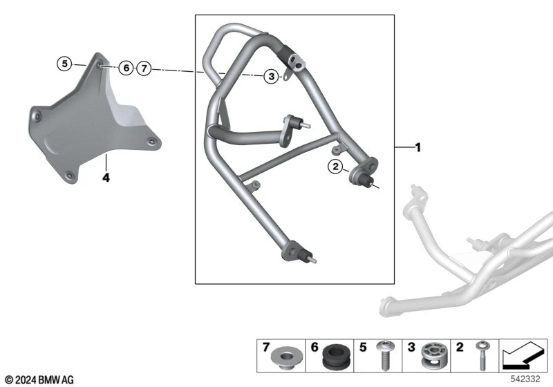 BUY BMW-moto KA2 (R 1300 GS Adventure) Engine protection bar PARTS ...