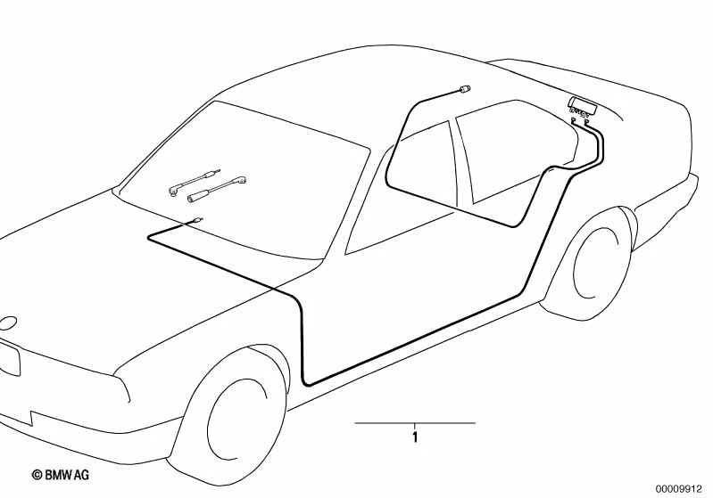 BMW 8' E31 Rear window antenna parts 1989 - 1996 | ETK Europe