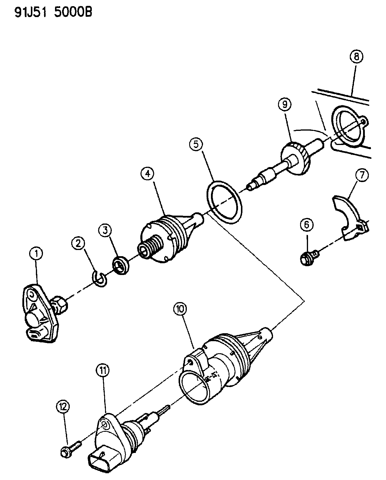 Jeep CJ/SJ/XJ Cable, speedometer and pinion, automatic transmission ...