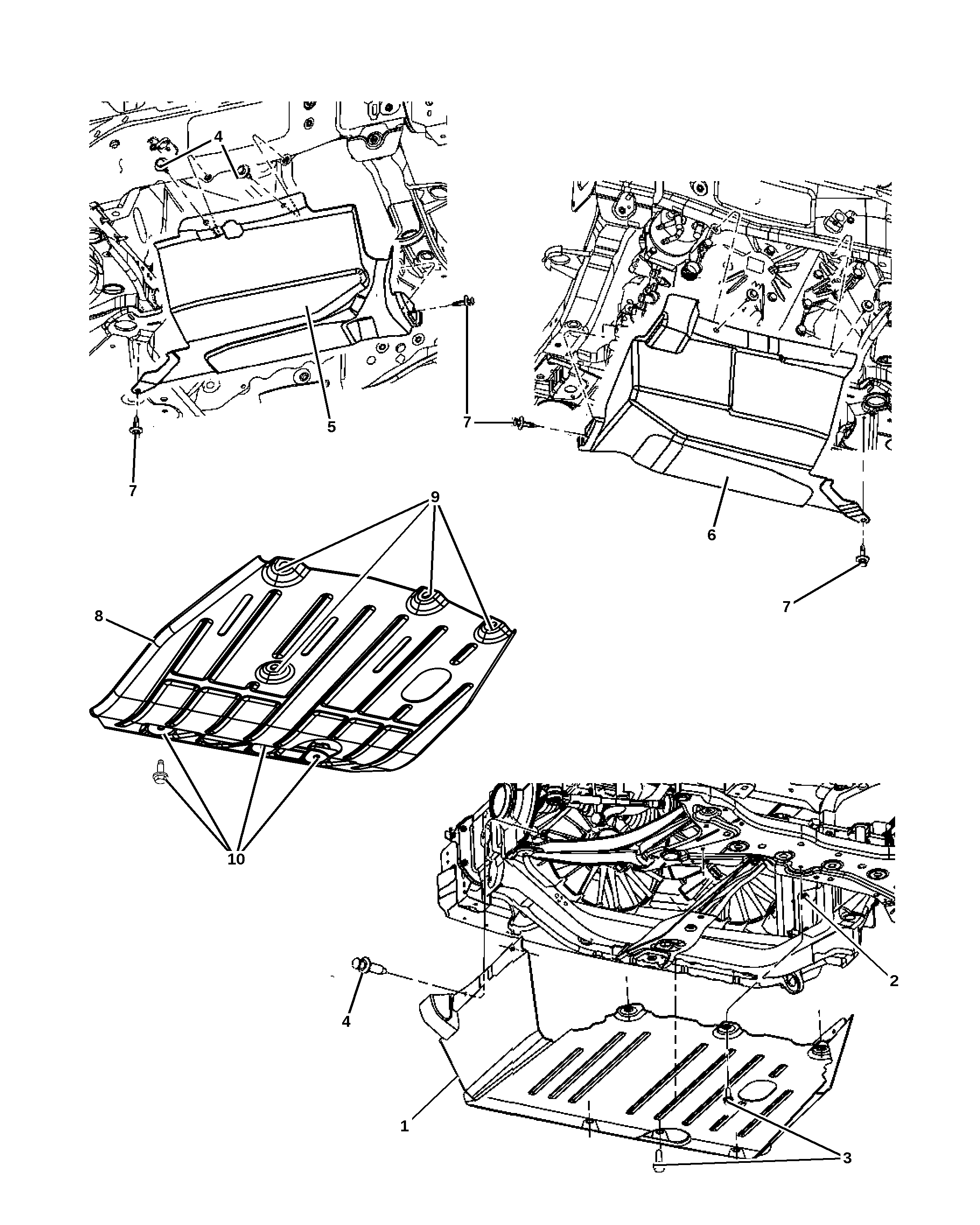 Jeep Compass MK Underbody plates and shields parts 2007 - 2017 | EPC Global