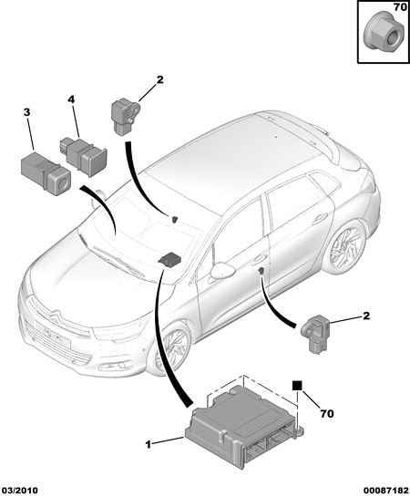 Citroen C4 Typ B7 Steuergehäuse und sensor Diagram & OEM Parts (2010 ...