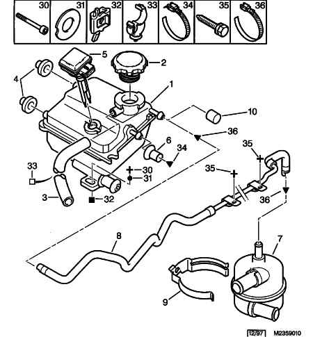 Buy Citroen XM Facelift Expansn chamber water piping parts online 1994 ...