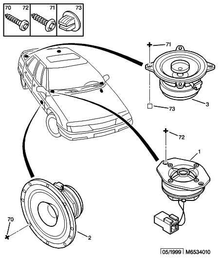 Citroen XM Facelift Loudspeaker parts 1994 - 2000 | EPC Global