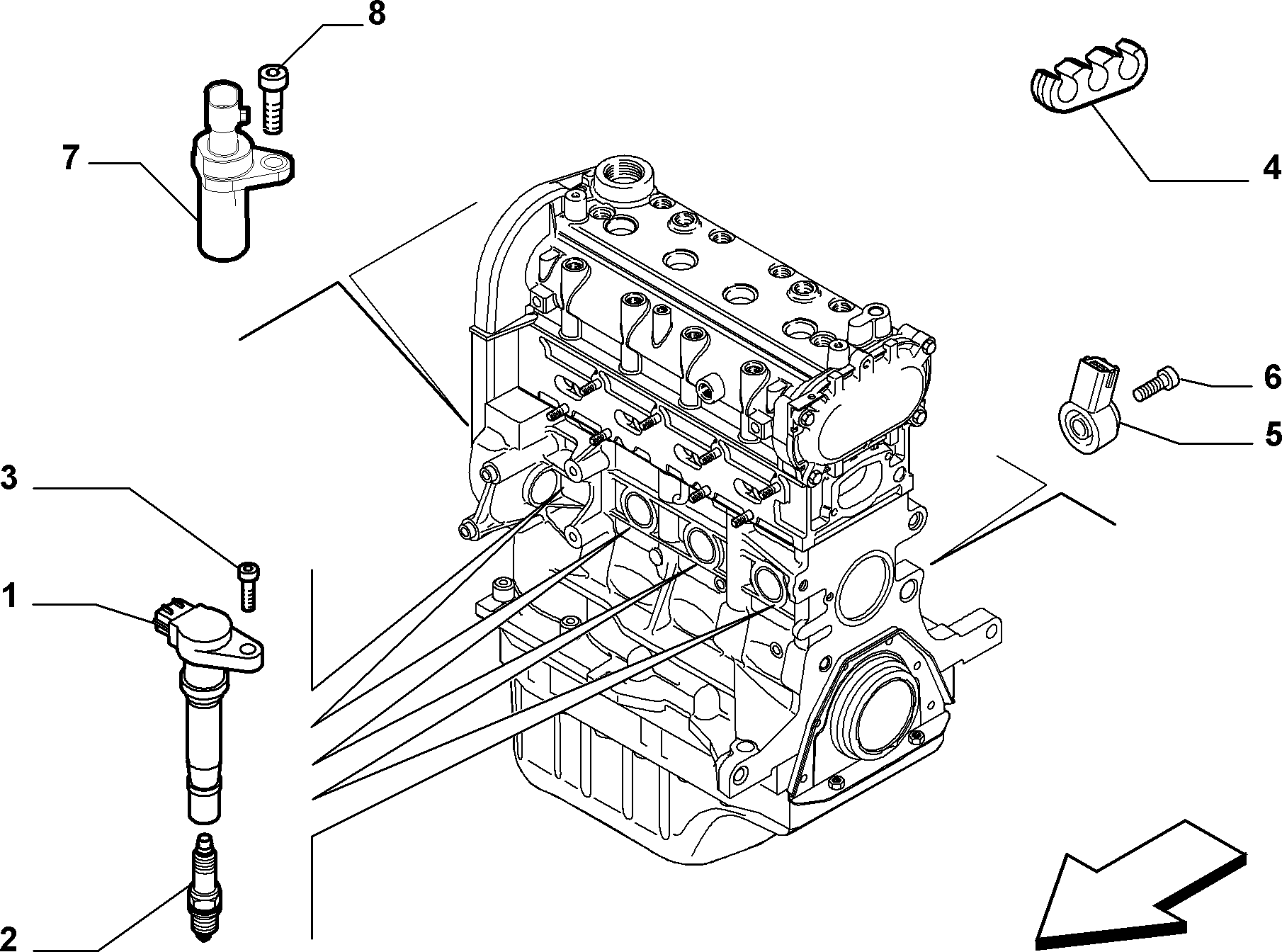 Buy Fiat Idea (Type 350) Facelift Engine start-up parts online 2008 ...