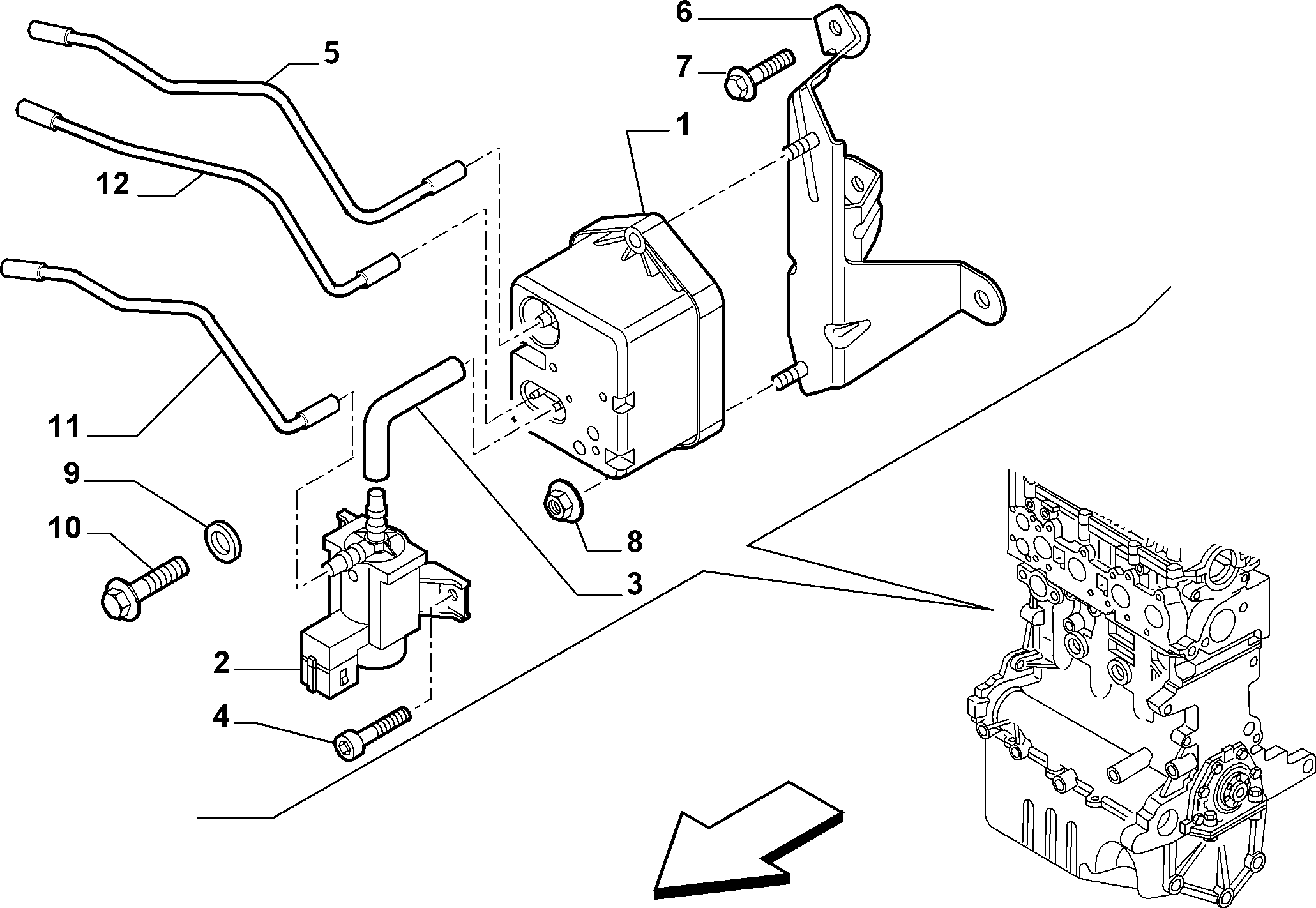 Buy Fiat Nuova Bravo (Type 198) Anti-pollution system parts online 2007 ...