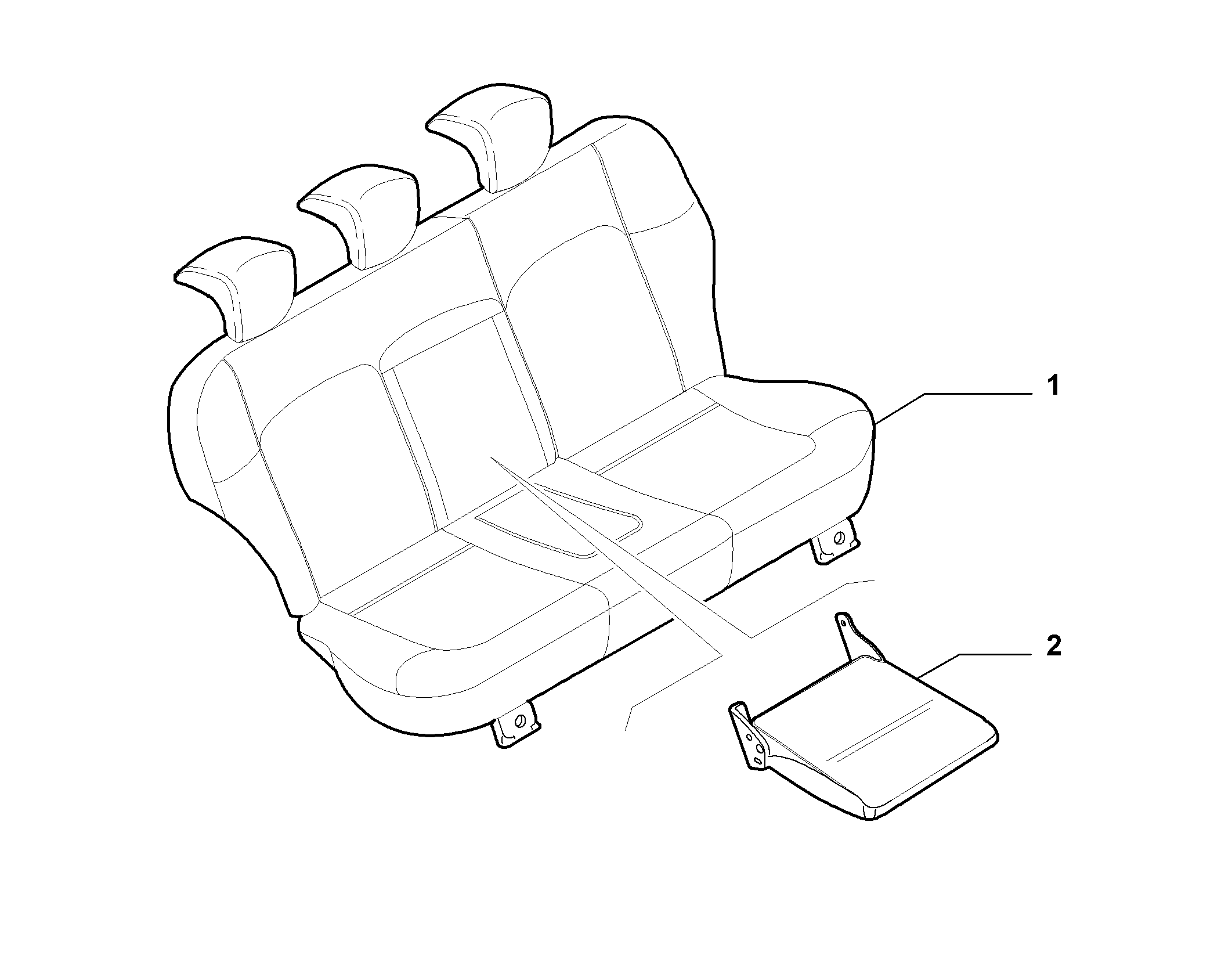 Buy Fiat Linea (Type 323) Facelift Rear seats parts online 2014 - 2018 ...