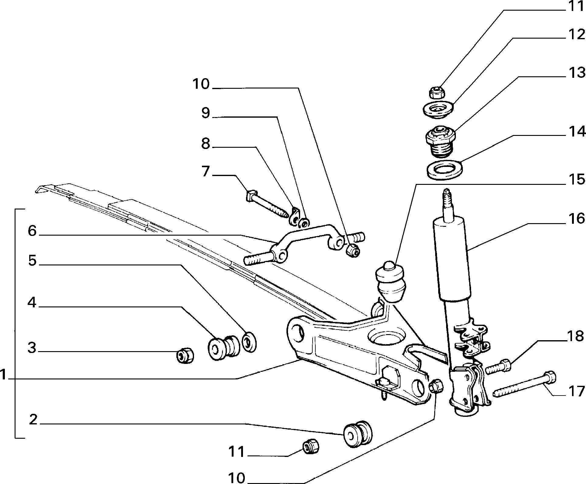 Fiat Mille Rear suspension parts 1994 - 1997 | Eper Global