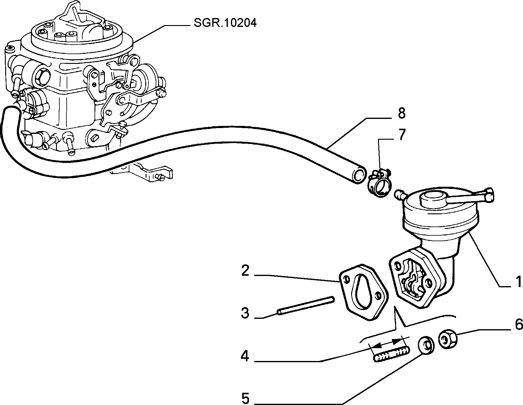 Fiat Uno (Type 146) Fuel pump and lines parts 1988 - 2010 | Eper Global