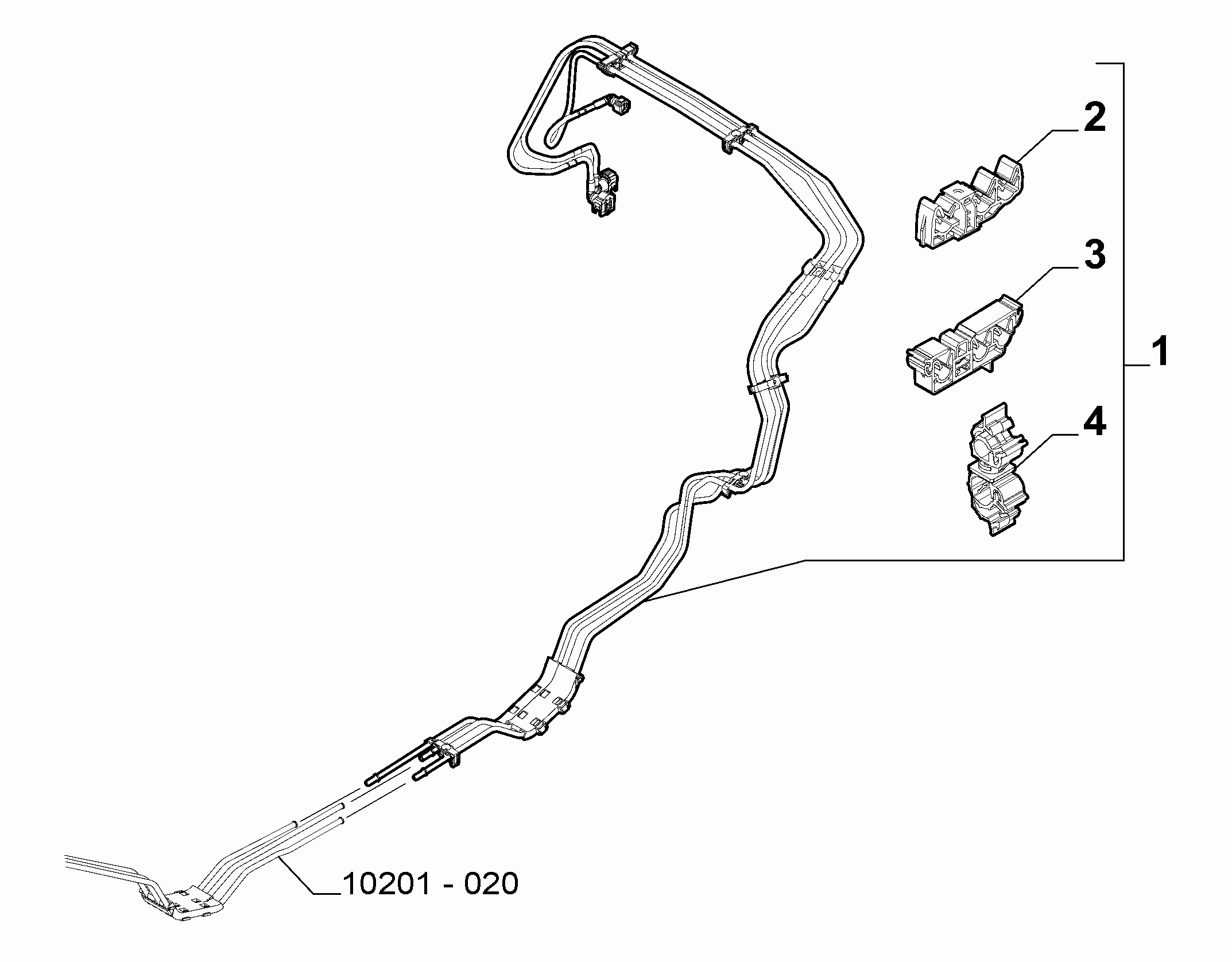 ENGINE WELL FUEL PIPES for Fiat 500L 500L (2012-....)