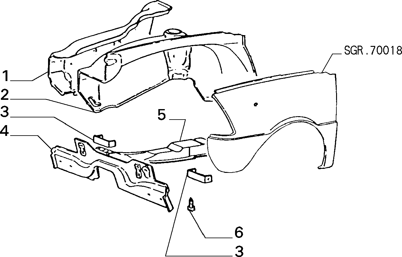 BUY Fiat Small 990 Bodyshell,structure PARTS_ONLINE 1990 - 1992 ...
