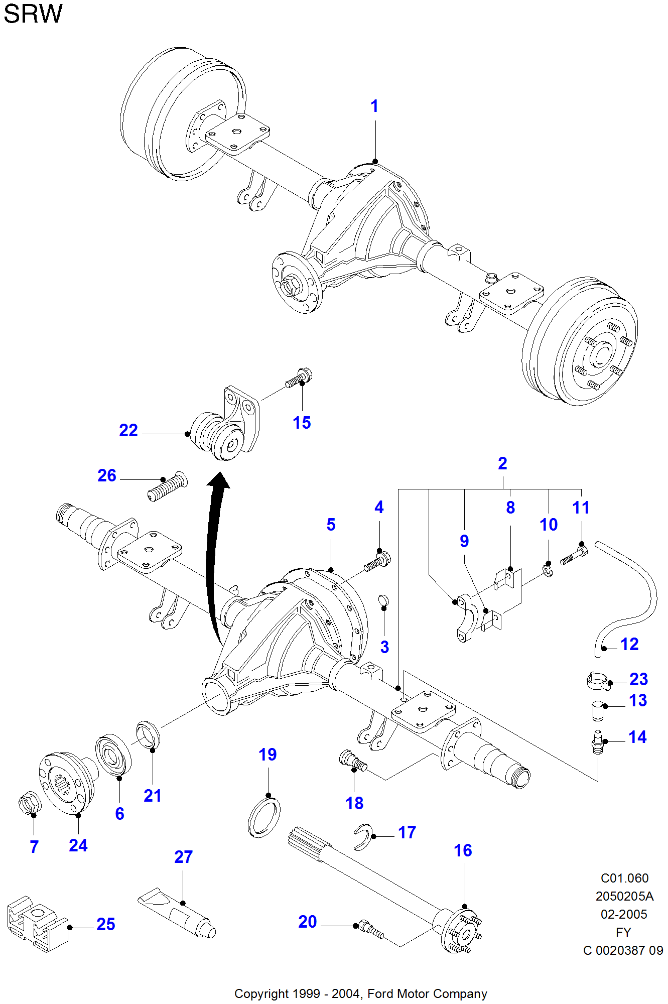 Rear Axle FORD Transit 2000-2006 (FY)