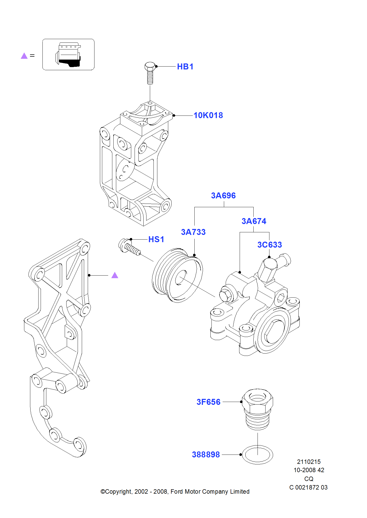 Befestigung - Pumpe - Servolenkung FORD KA 1996-2008 (CCQ)