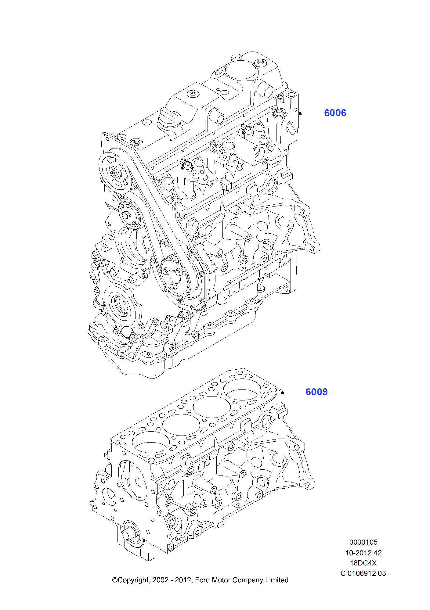 Service Engine And Short Block FORD Transit Connect 2002- 2013 (TC7)