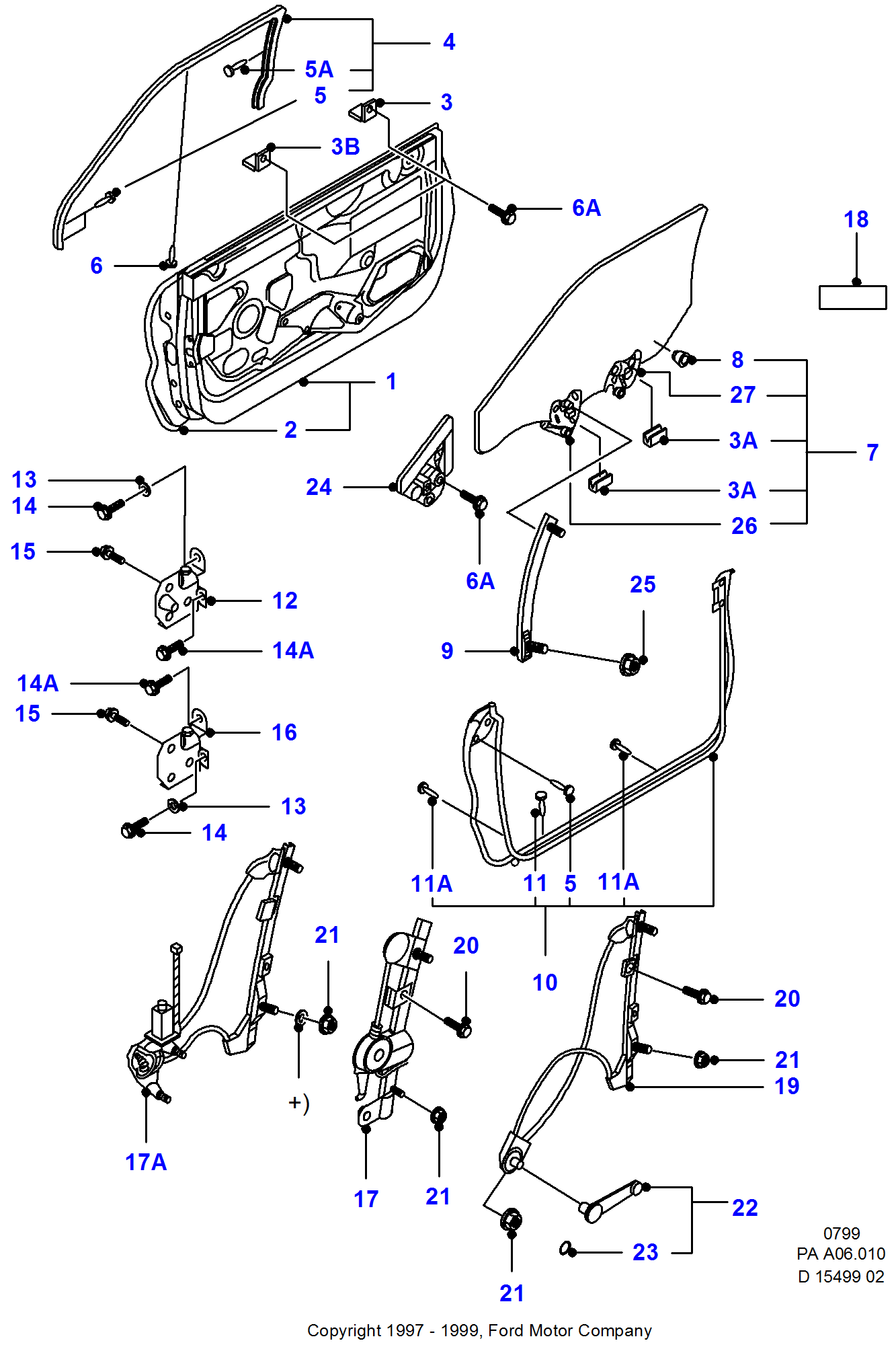 Ford Probe 2nd Generation Tür vorn Teile 1992 - 1997 | EPC Europa