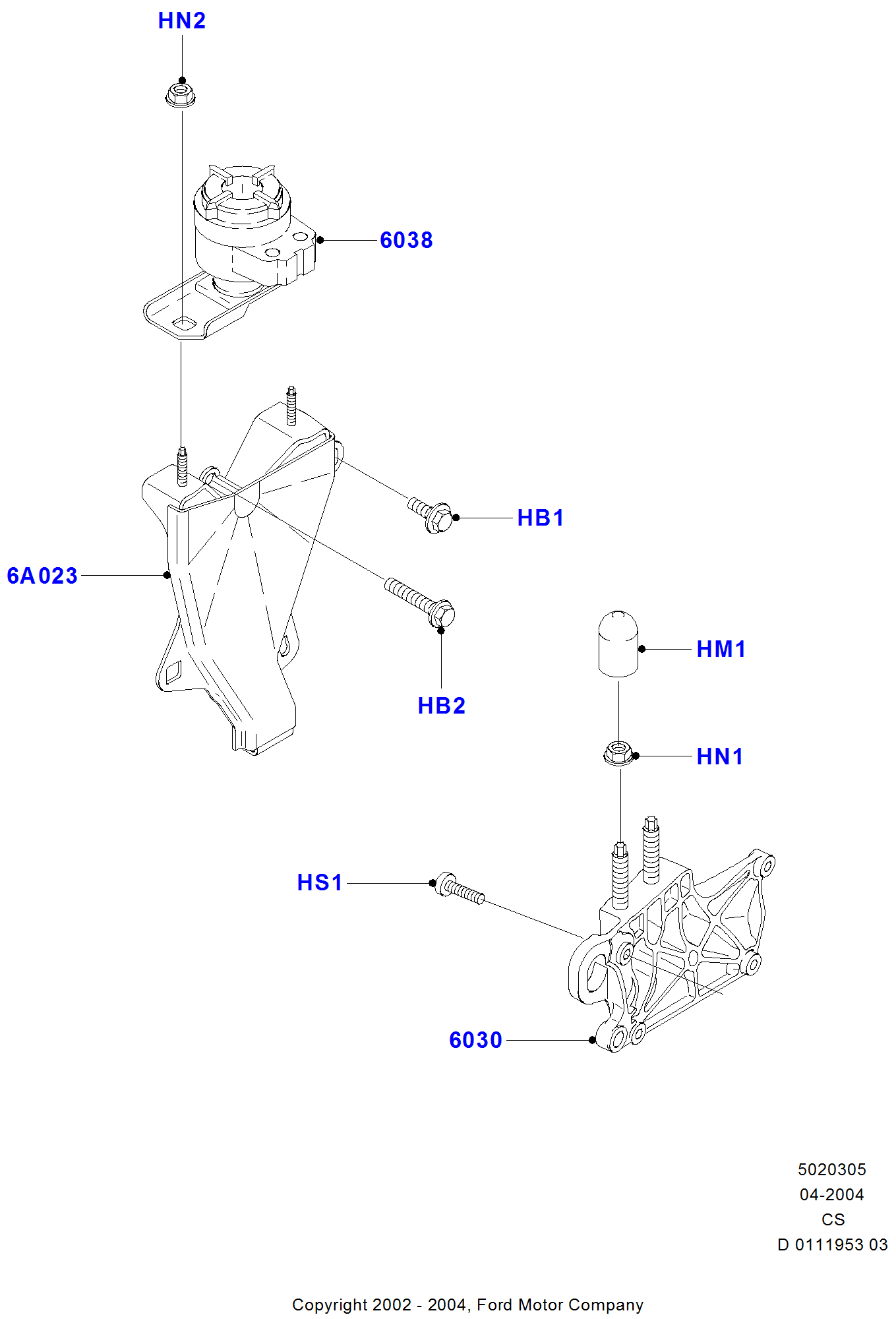 Engine Mounting FORD Street KA 2003-2005 (CCS)