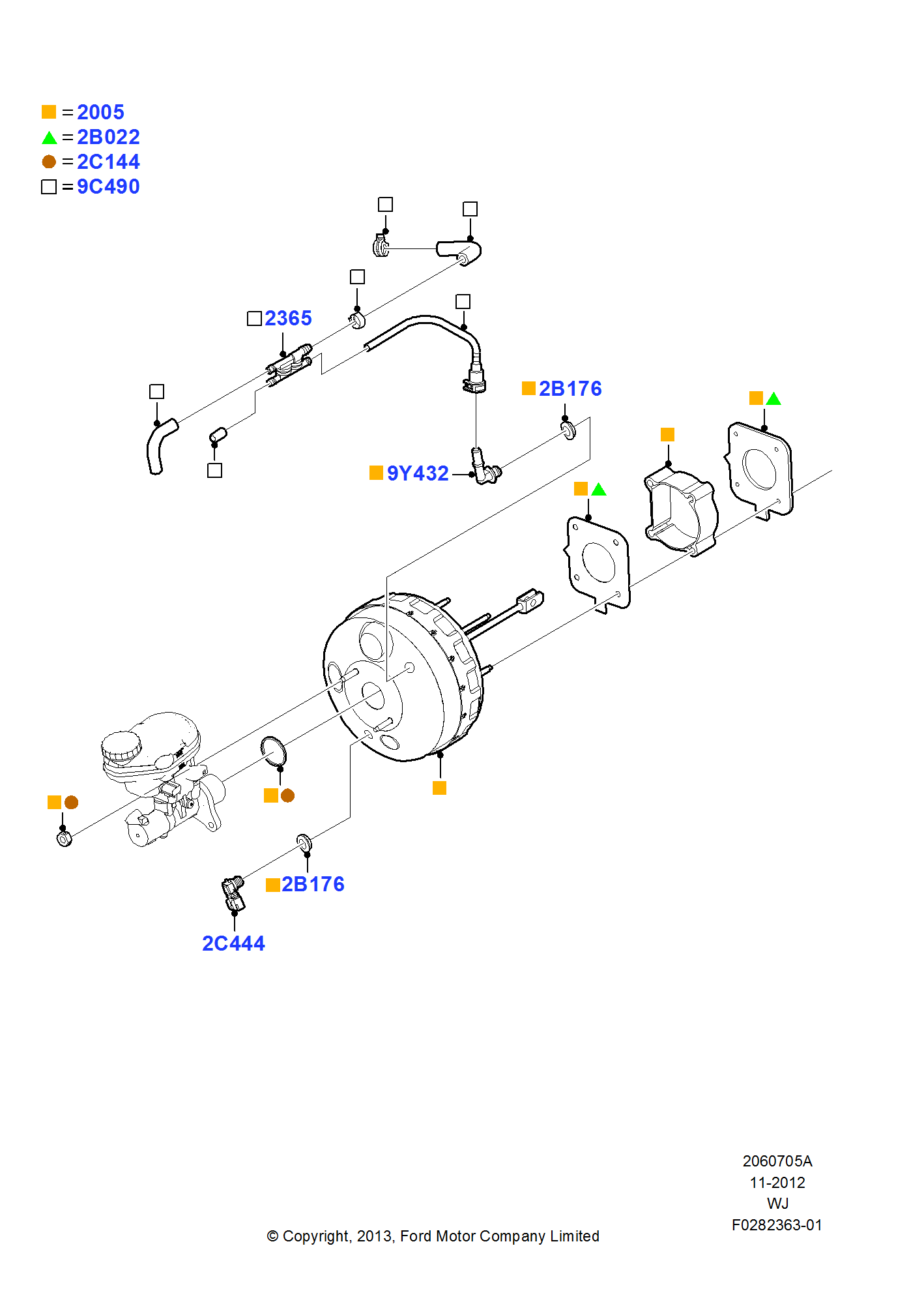 Brake Booster FORD Explorer 2013- (TWJ)