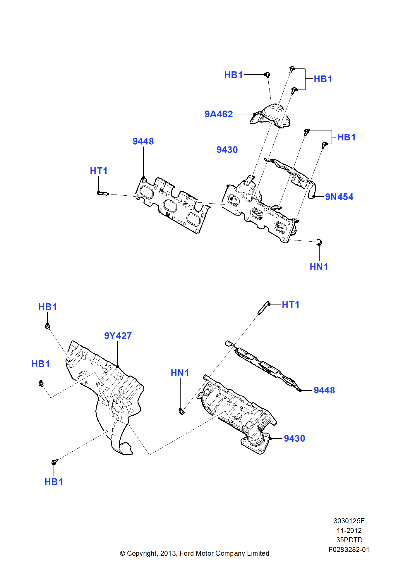 Collecteur d'Echappement FORD Explorer 2013- (TWJ)
