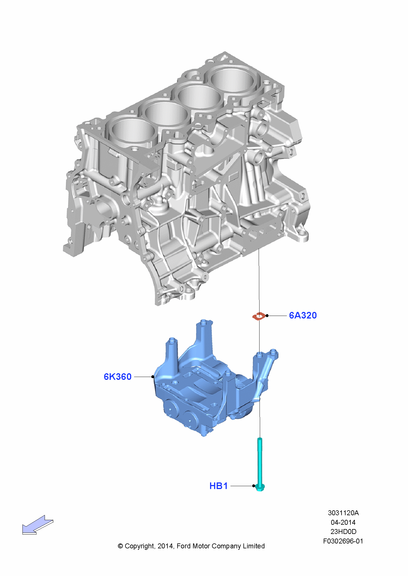 Ford Mustang S550 Balance shafts and drive parts 2015 - 2016 | EPC Europe