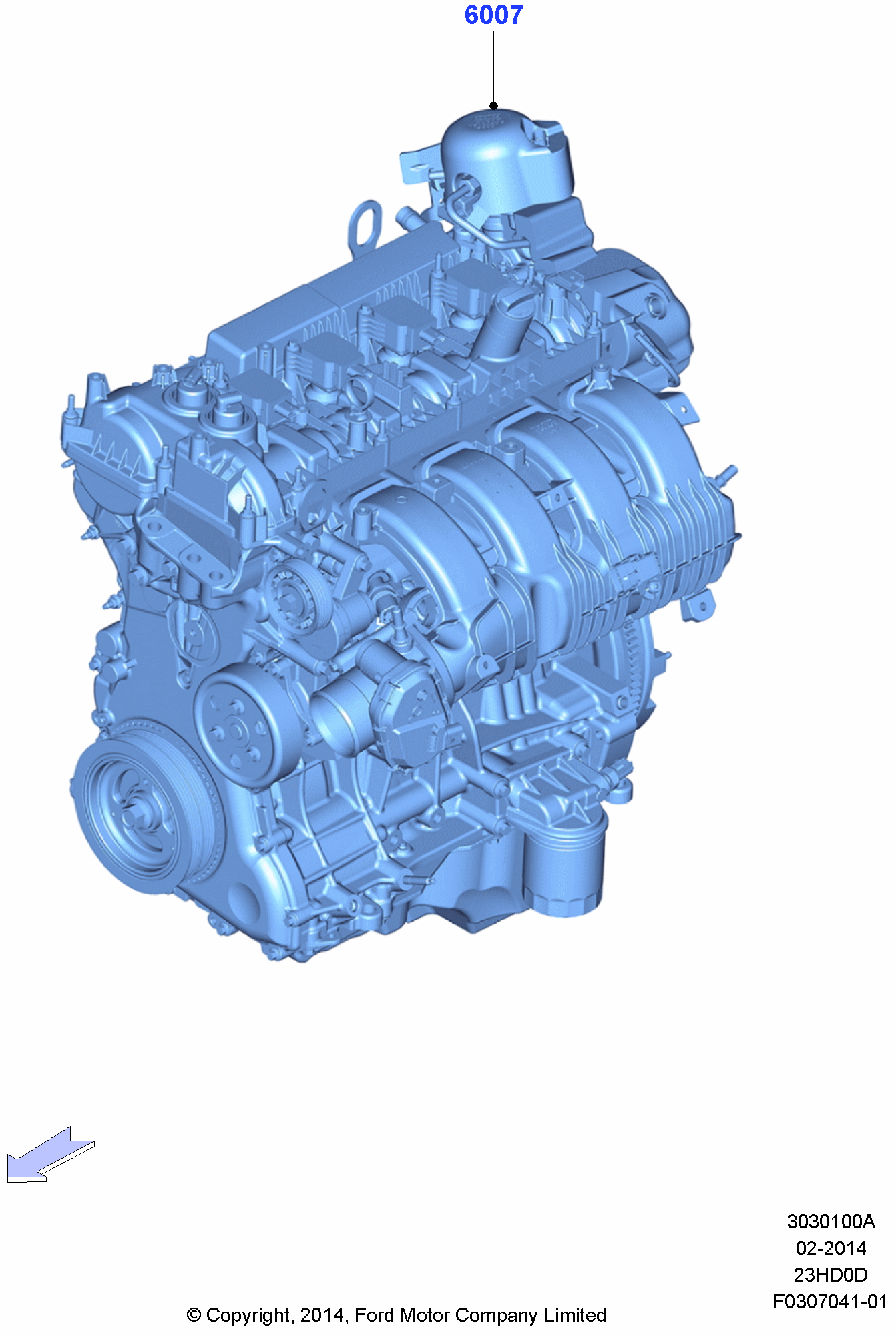Engine Assy Fully Dressed FORD Mustang 2015- (CZG)