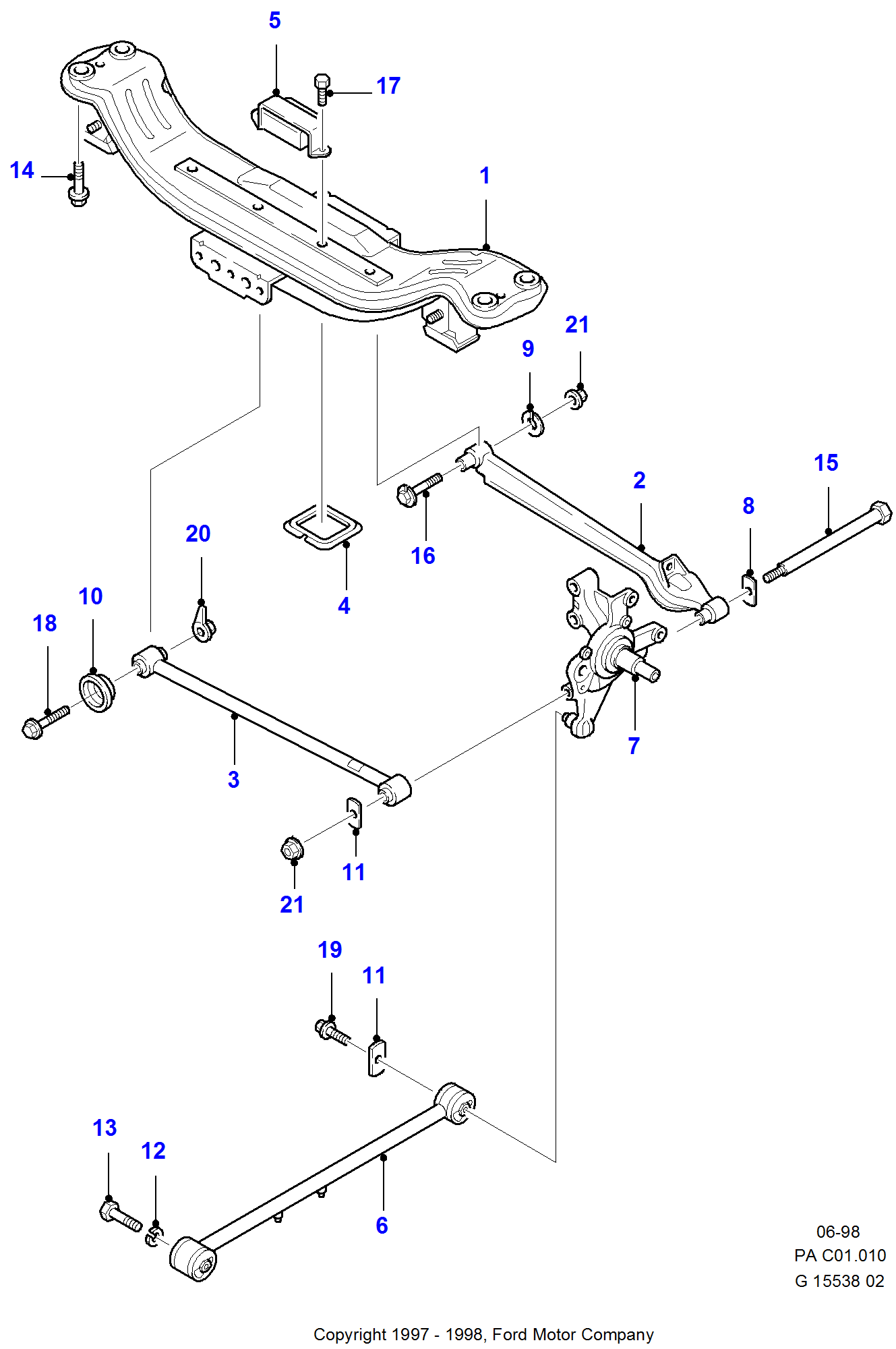 Rear Axle FORD Probe 1992-1997 (PA)