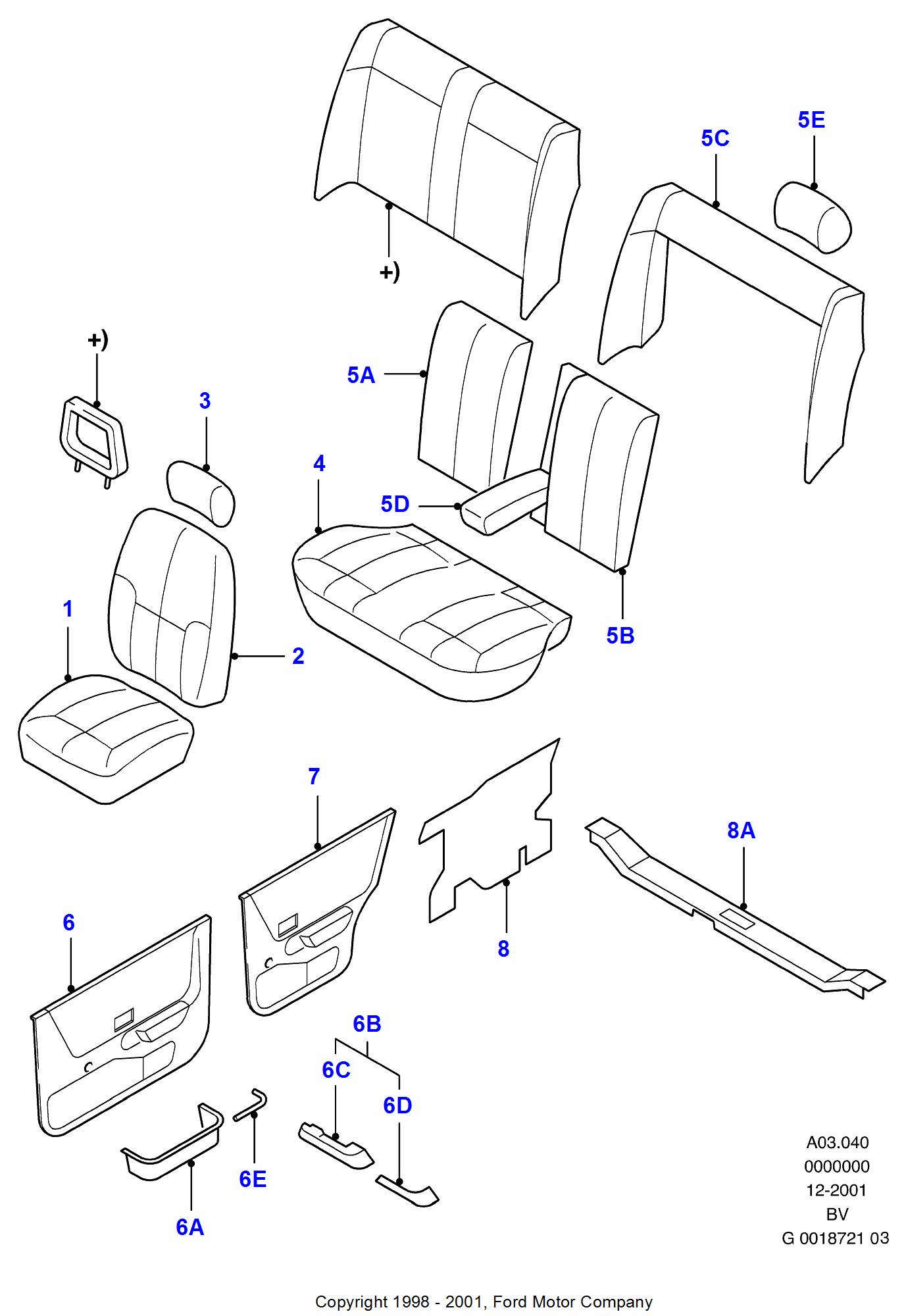 Ford Fiesta FxT/FxD Ghia/'equipe' parts 1987 - 1989 | EPC Africa
