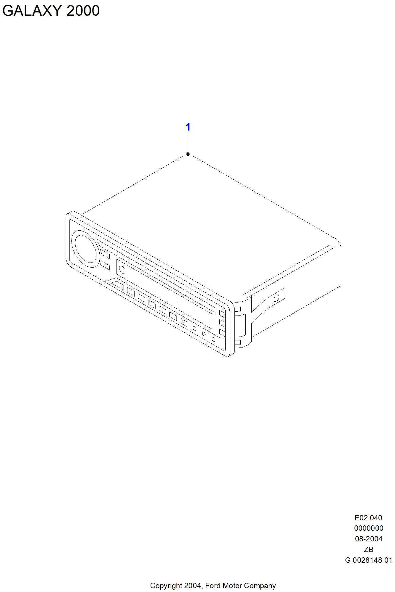 Ford Ranger T6 1st Generation Radio/cd player parts 2011 - 2016 | EPC USA