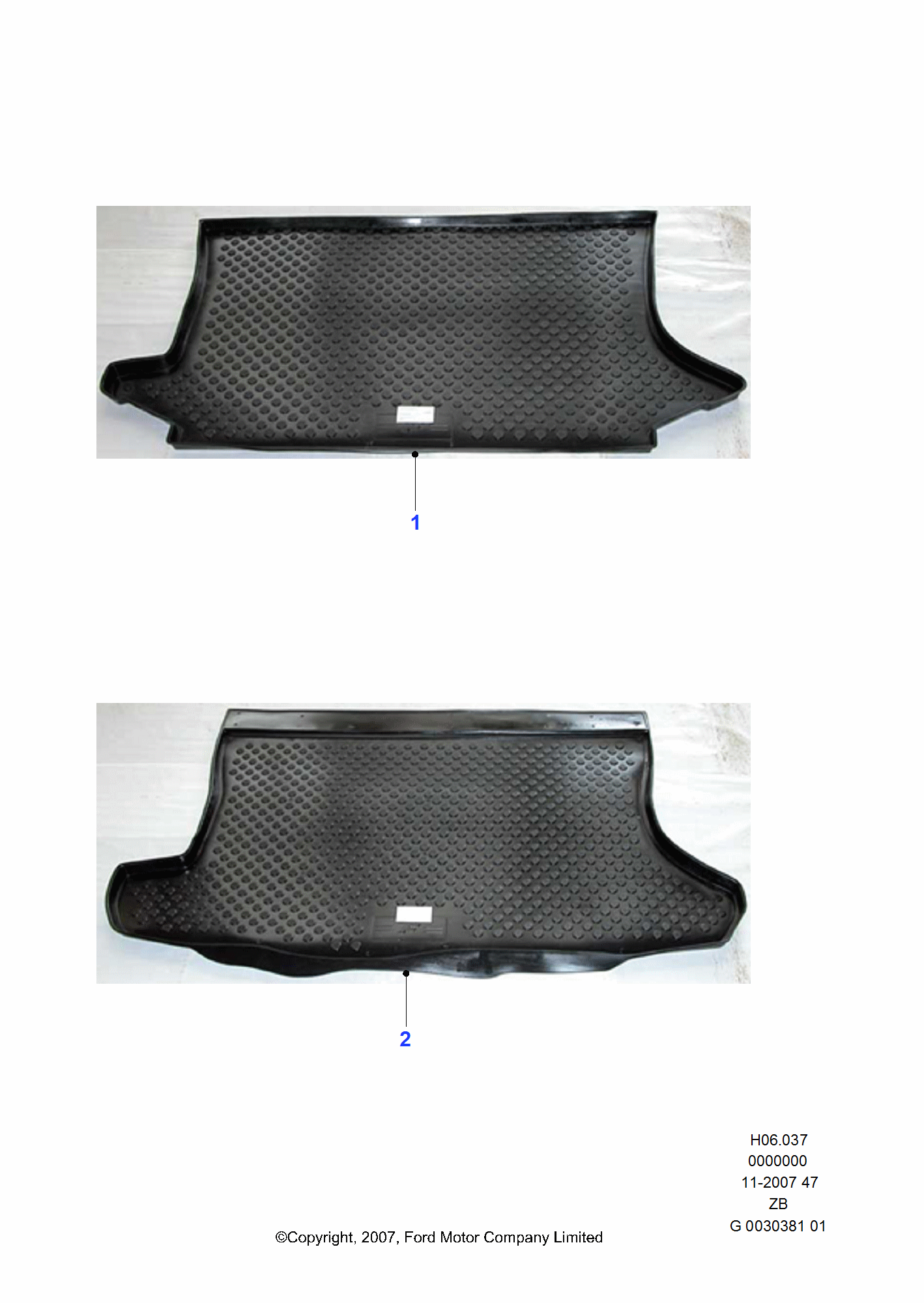 Load Compartment Trim FORD Fiesta 01-08 / Fusion 01-12 (CBK)
