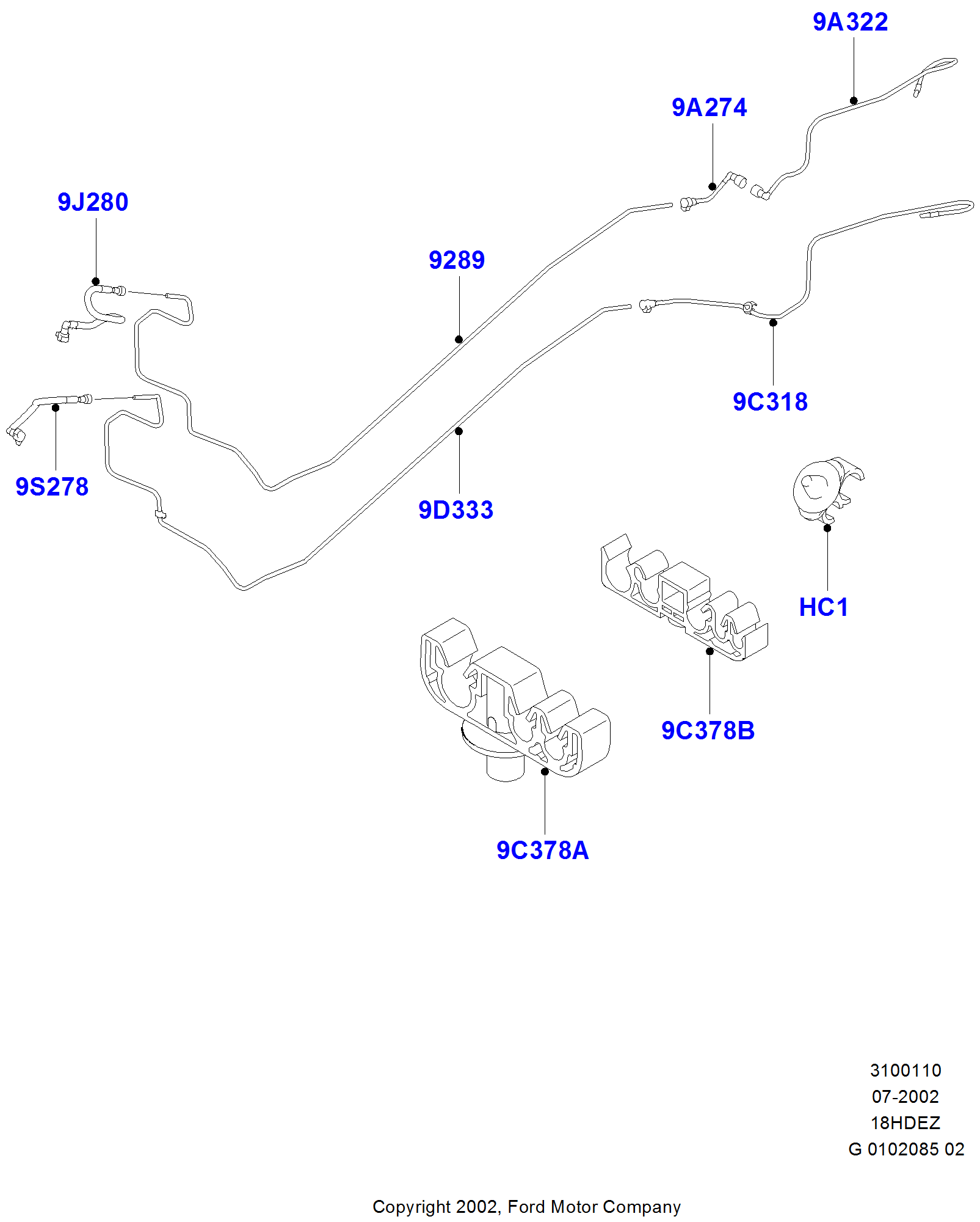 Fuel Lines FORD Transit Connect 2002- 2013 (TC7)