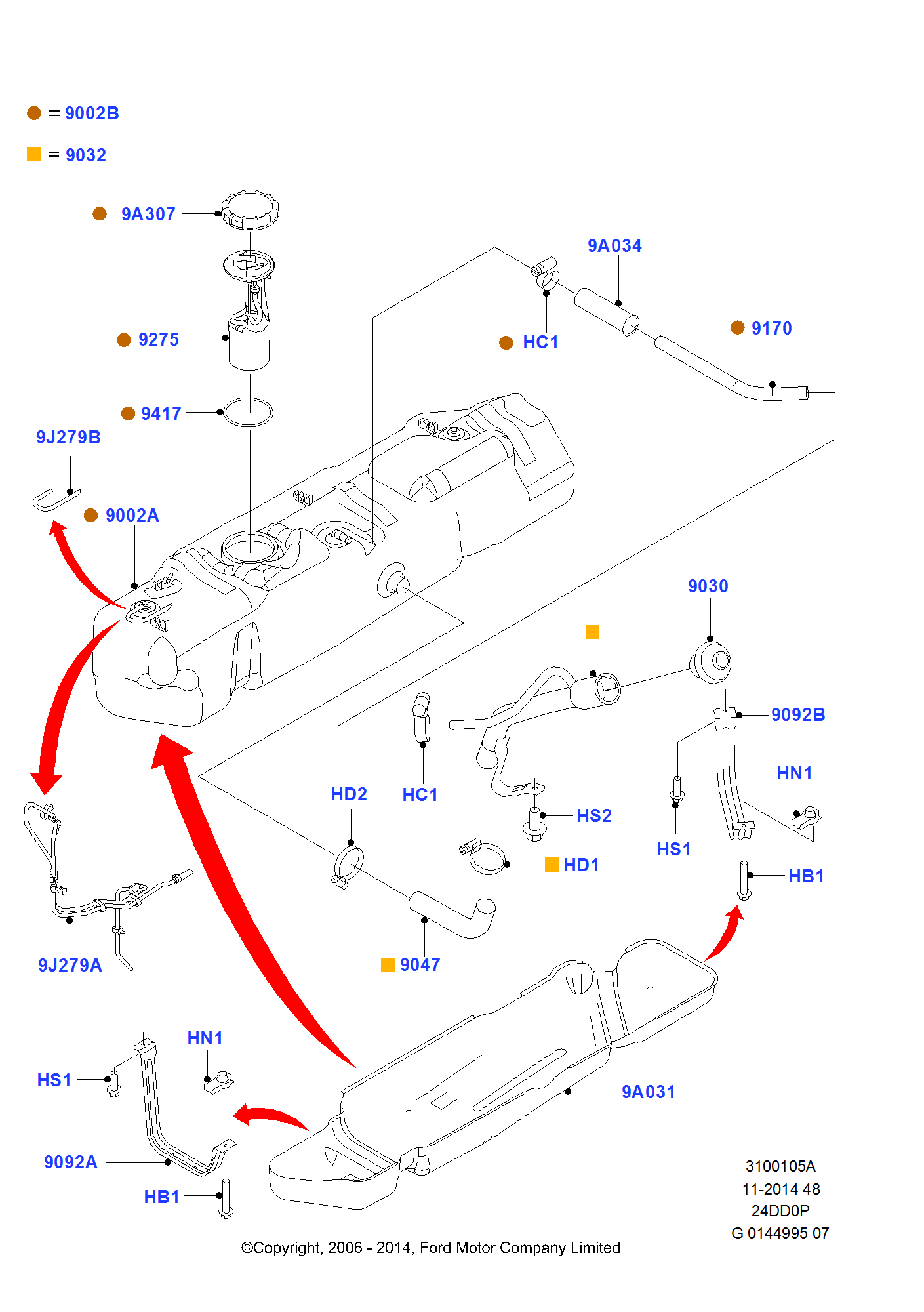 Fuel Tank & Related Parts FORD Transit 2006- (TT9)