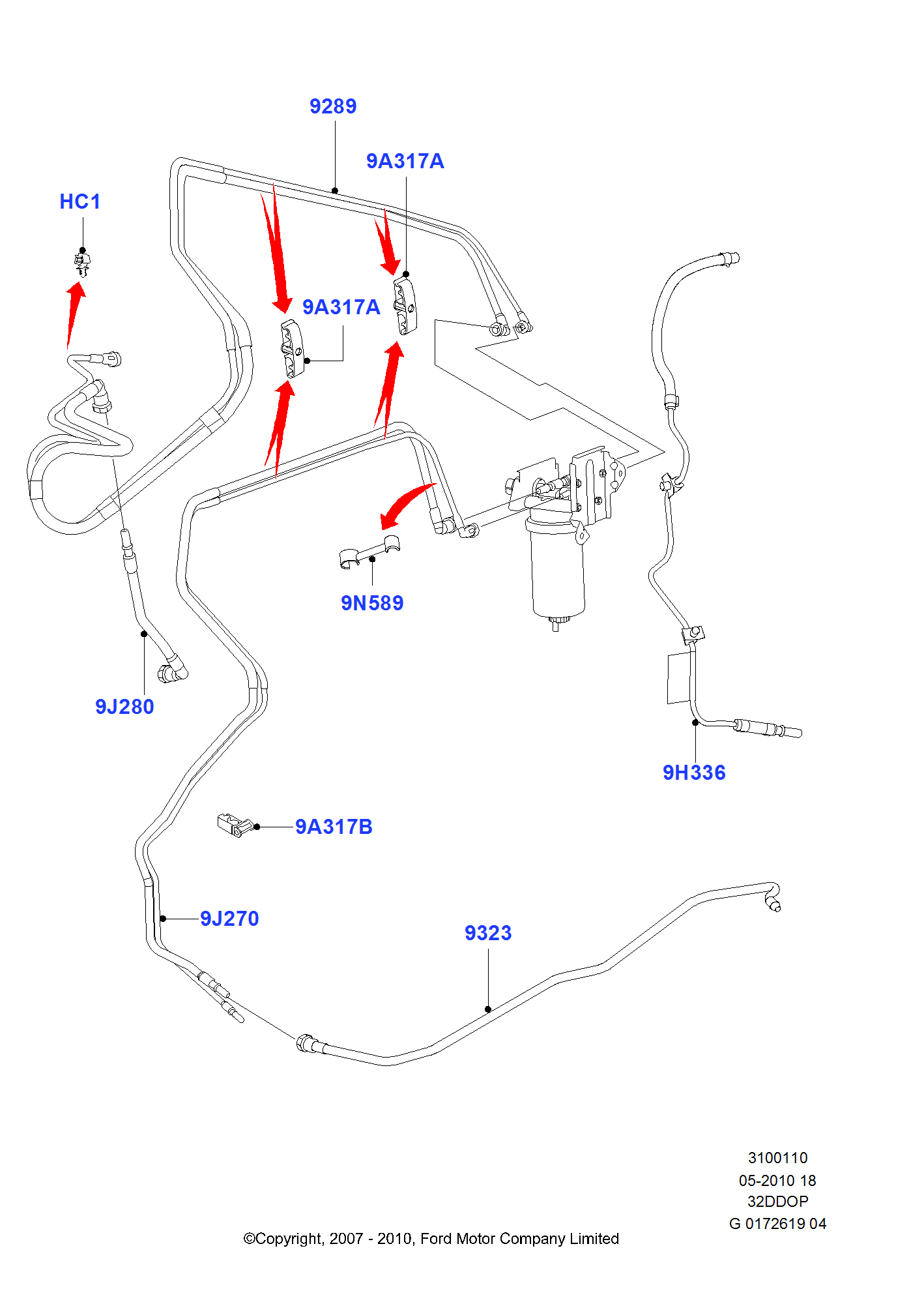 Fuel Lines FORD Transit 2006- (TT9)