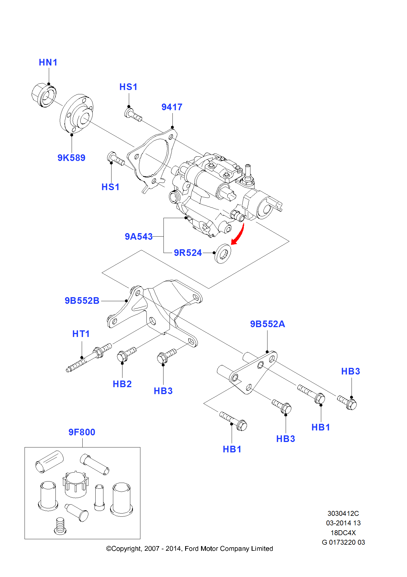 Fuel Injection Pump - Diesel FORD Transit Connect 2002- 2013 (TC7)