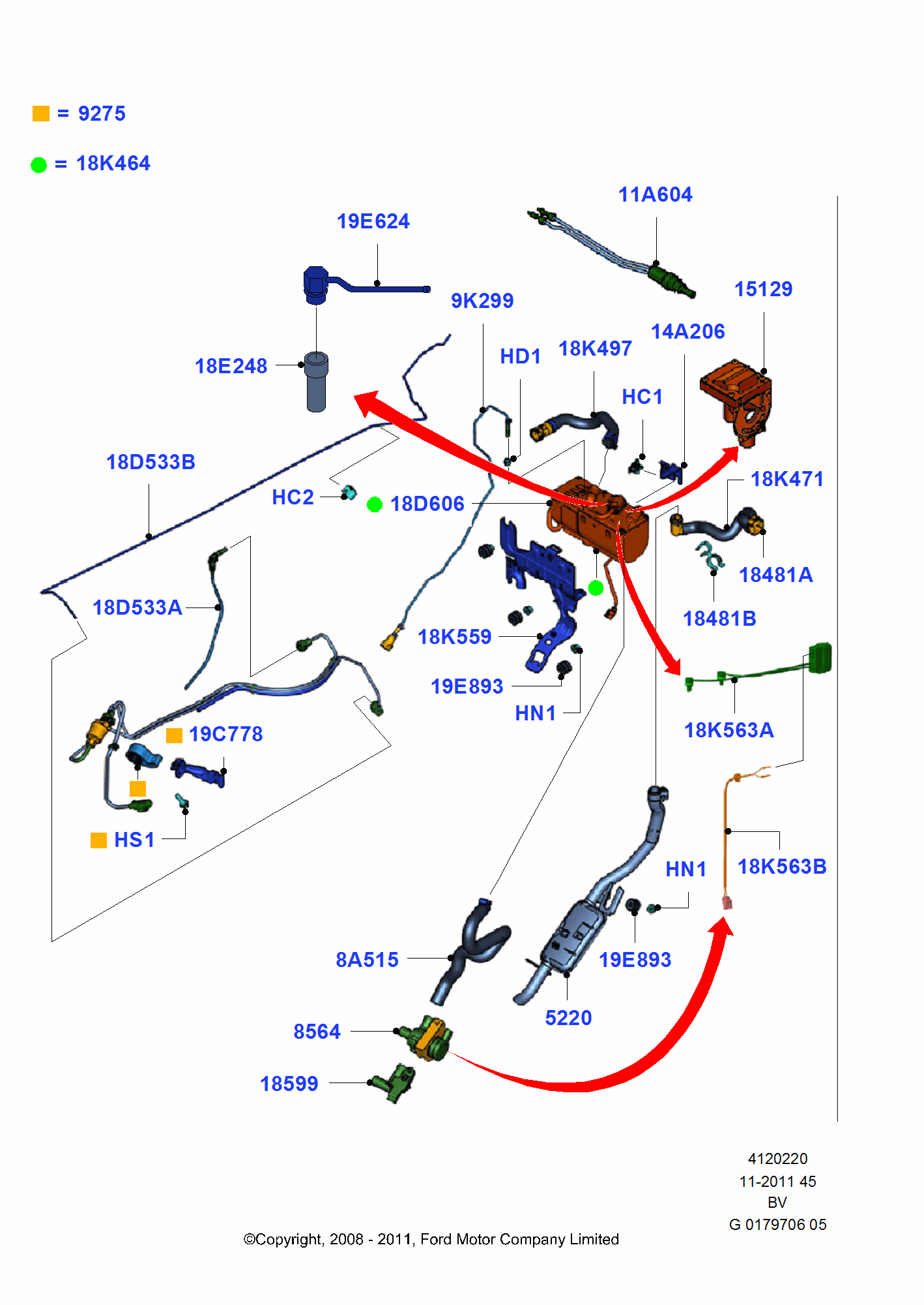 Auxiliary Fuel Fired Pre-Heater FORD Kuga 2008-2012 (CBV)