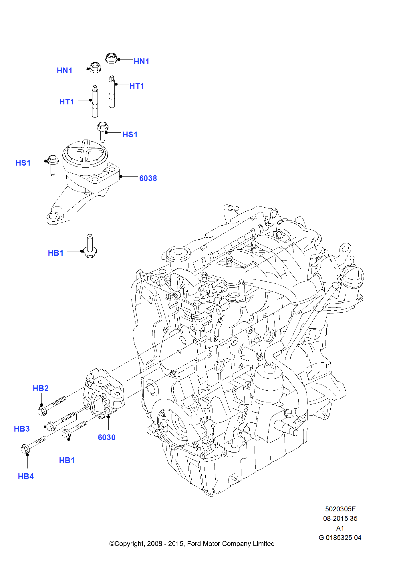 Engine Mounting FORD S-MAX/Galaxy 2006- (CA1)