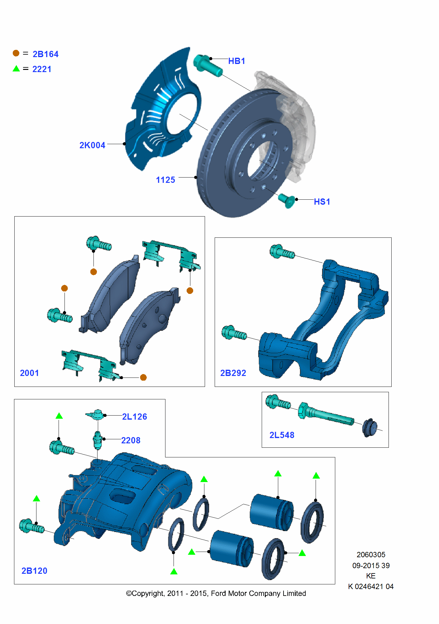 Front Brake Discs And Calipers FORD Ranger 2011- (TKE)