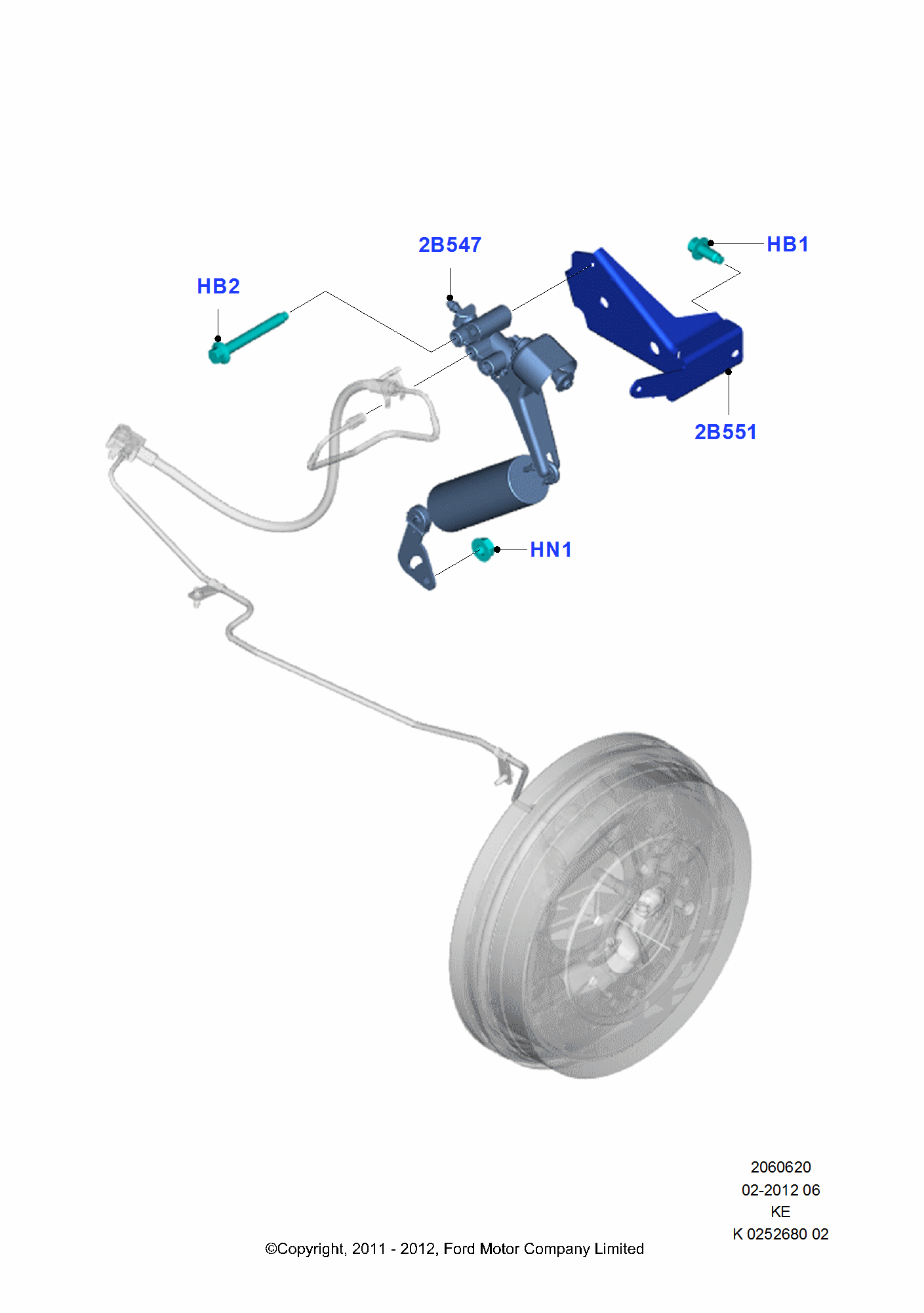 Ford Ranger T6 1st Generation Brake light laden valve parts 2011 - 2016 ...