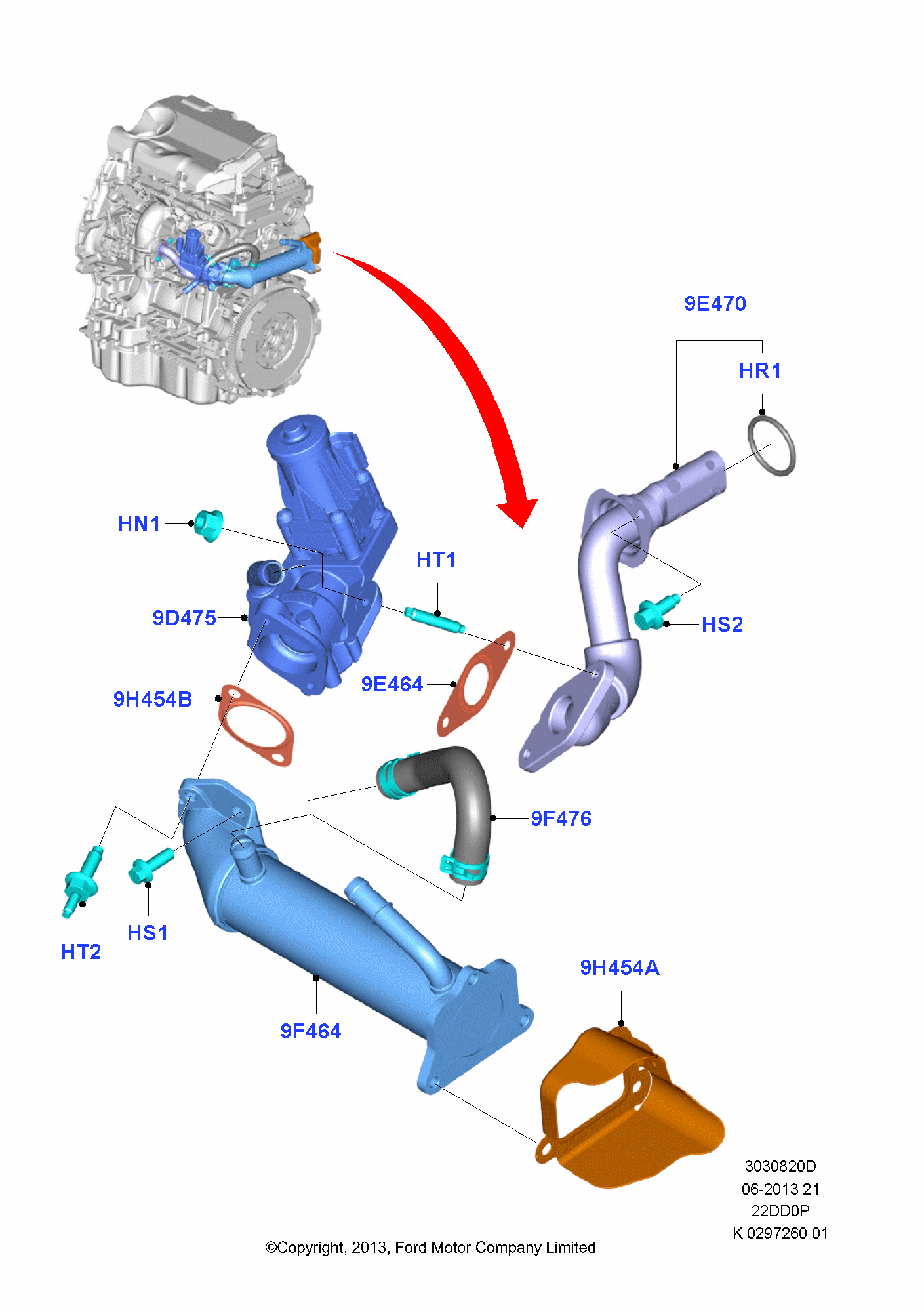 Exhaust Gas Recirculation FORD Transit 2014 - (TTG)