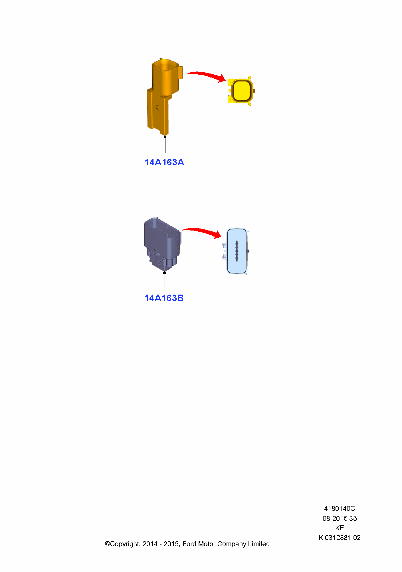 Wiring Connectors FORD Ranger 2011- (TKE)