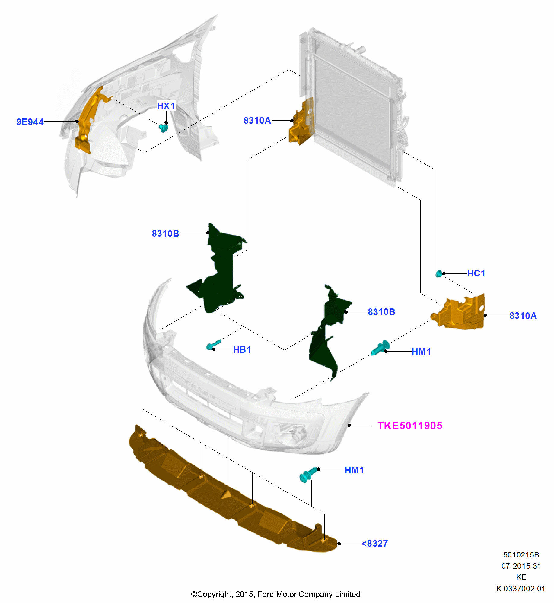 Air Deflectors FORD Ranger 2011- (TKE)