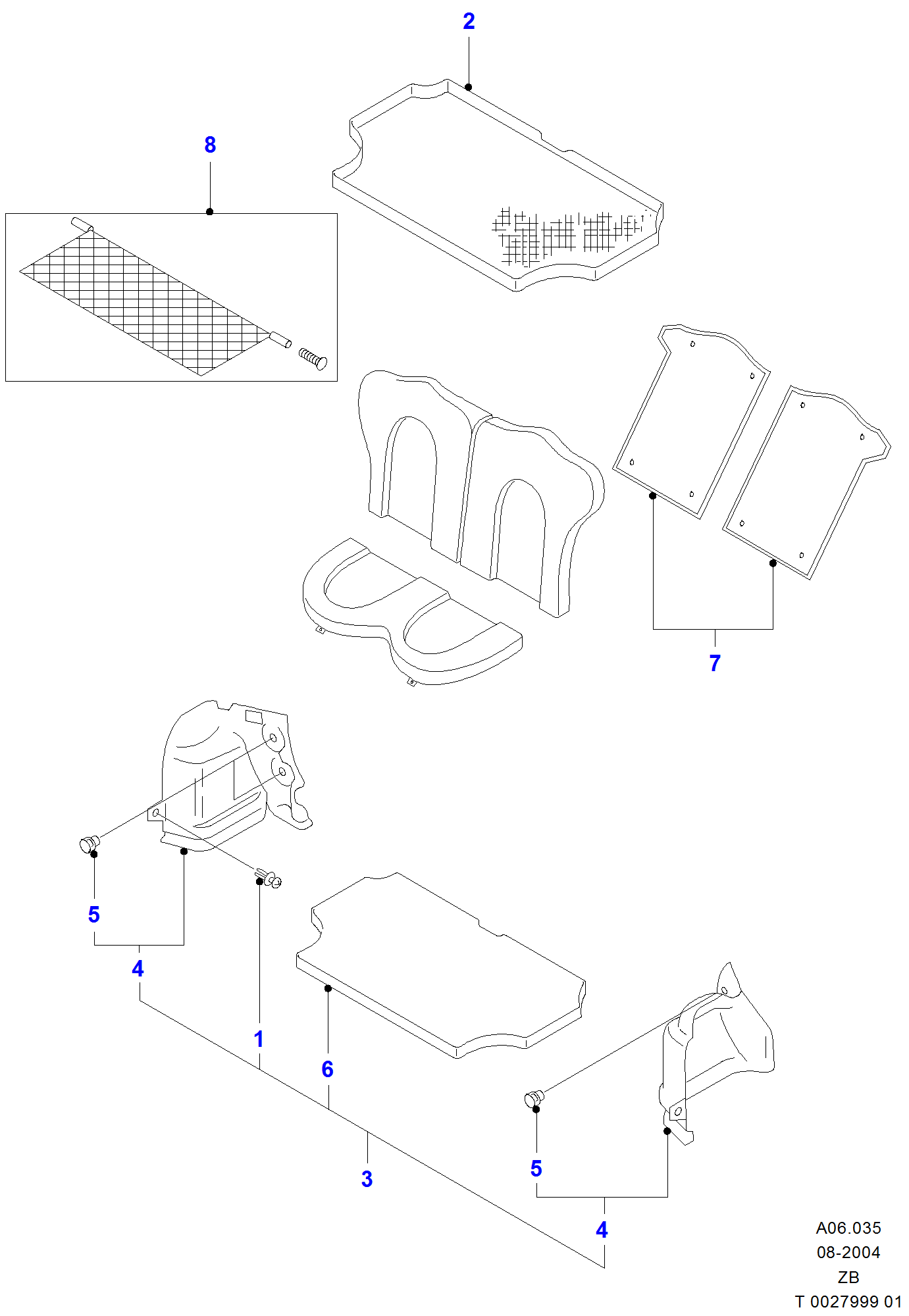 Ford Ranger T6 1st Generation Load compartment trim parts 2011 - 2016 ...