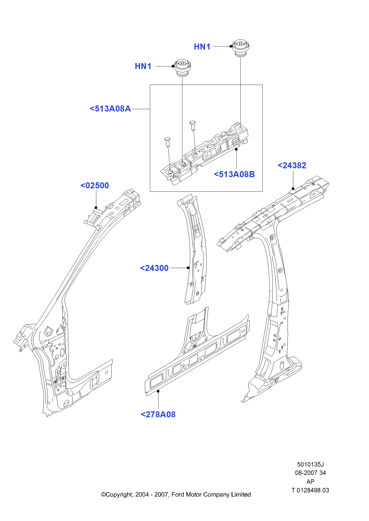 Side Panels - Inner FORD Focus 04-08/Focus C-MAX 03-07 (CAP)