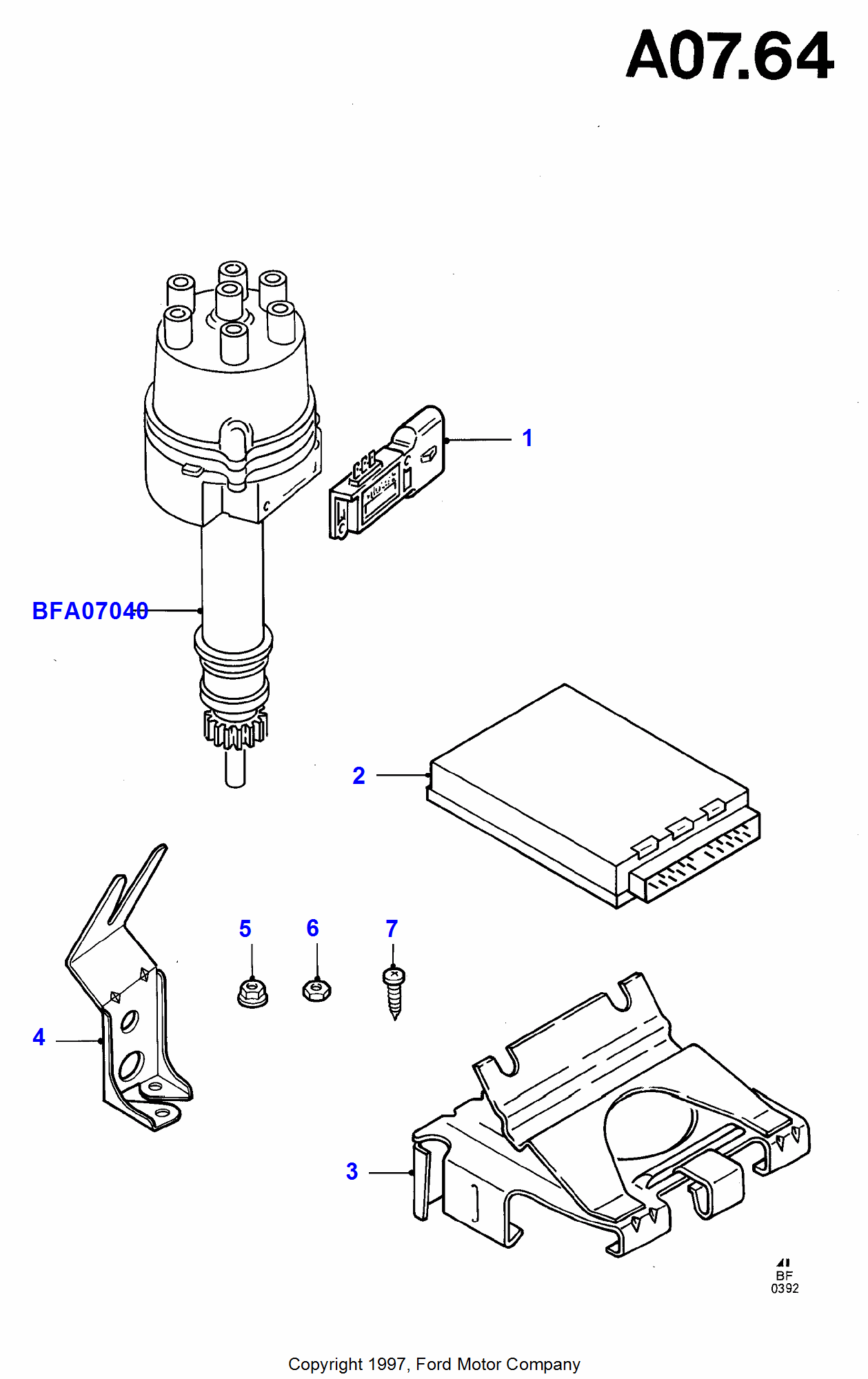 Ford Transit 2nd Generation 1st Facelift Electronic ignition system ...