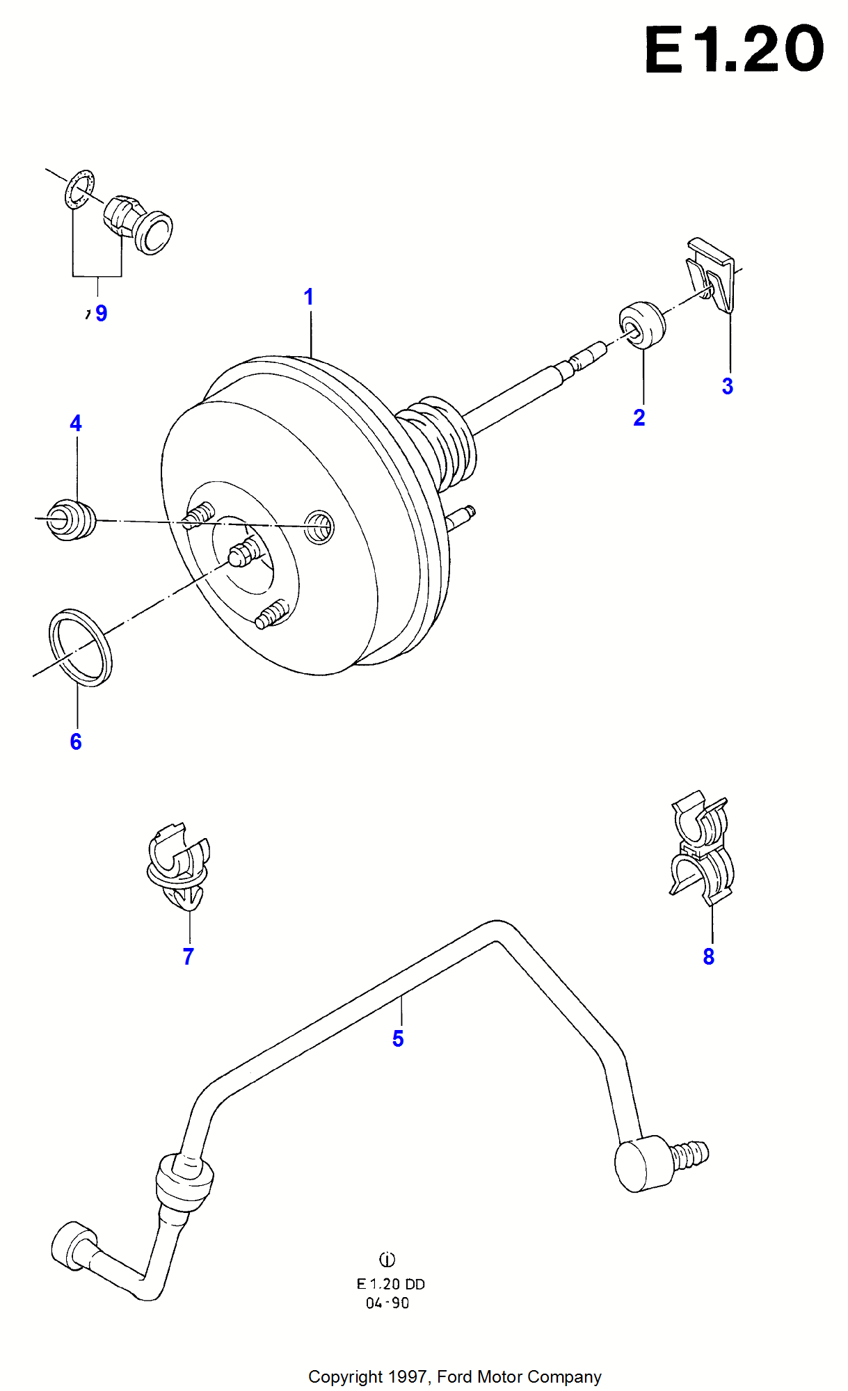 Brake Booster FORD Sierra 1987-1993 (DD)