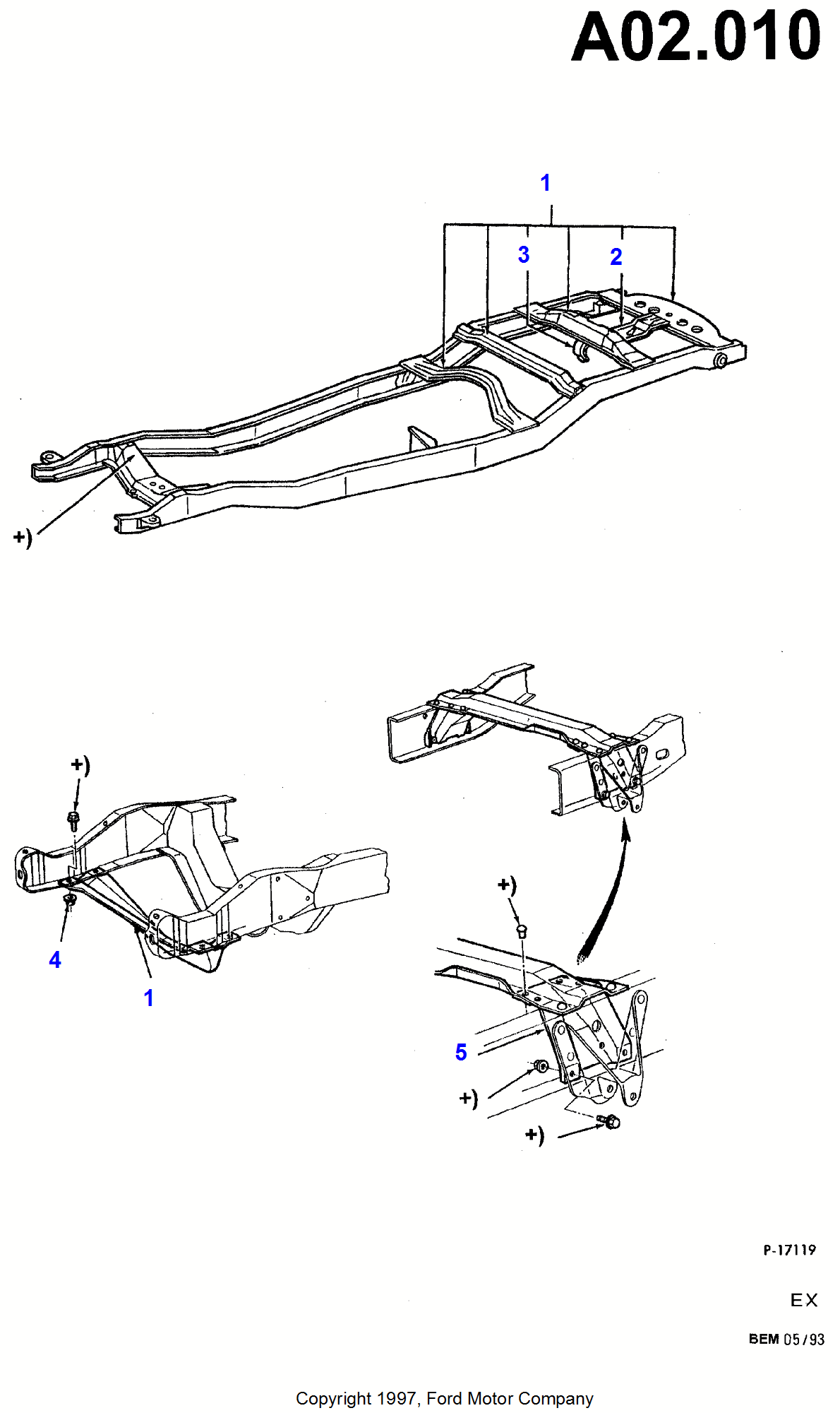 Ford Explorer UN46/UN105/150 Chassis frame parts 1992 - 2000 | EPC Africa